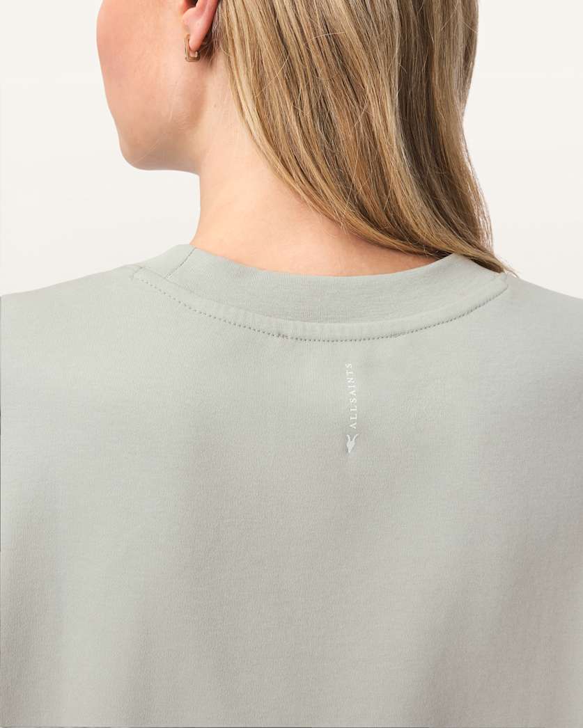 Lisa Boxy Crew Neck T-Shirt PALE GREEN | ALLSAINTS